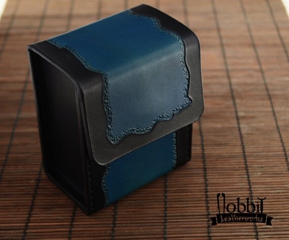 Items similar to Leather Deck Box for Card / Solid Leather Deck Box ...