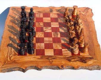 Olive wood chess | Etsy