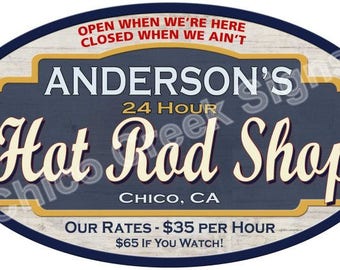 Hot rod sign | Etsy