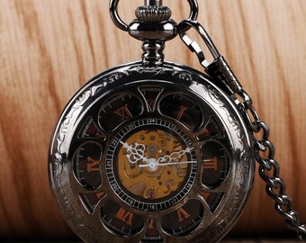 Flower pocket watch | Etsy