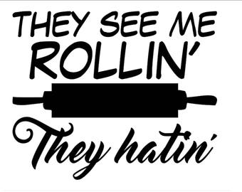 Rolling pin decal | Etsy