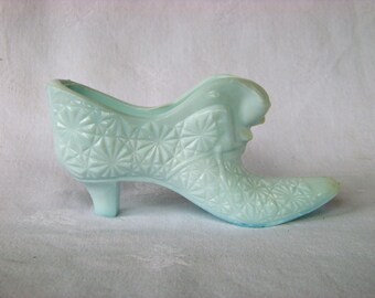 Fenton glass shoe | Etsy