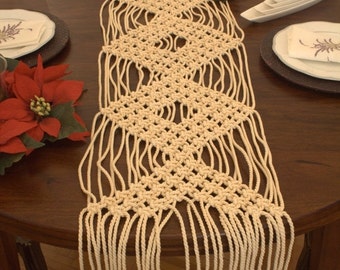 Macrame table runner | Etsy