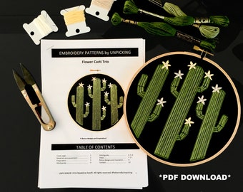 Cactus embroidery | Etsy