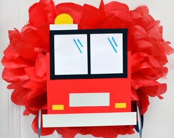Firetruck decoration | Etsy