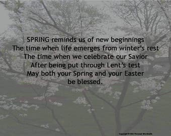 Easter Inspirational Print Digital Download Christian Poetry