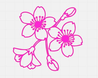 Cherry blossom decal | Etsy