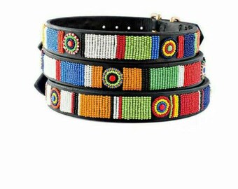 Beaded dog collar | Etsy