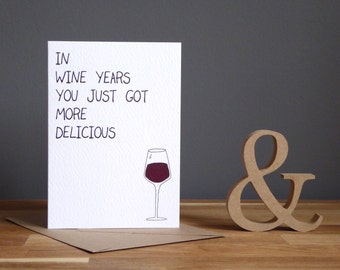 Wine lover card | Etsy