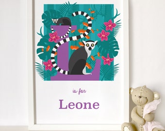 Lemur print | Etsy