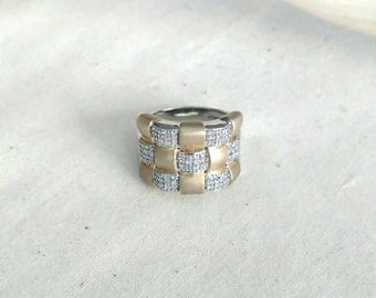 Checkerboard ring | Etsy