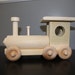 Wood train wooden train Wooden block train Handmade wooden