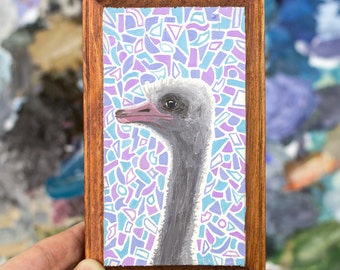 Ostrich painting | Etsy