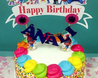 Banner cake topper | Etsy