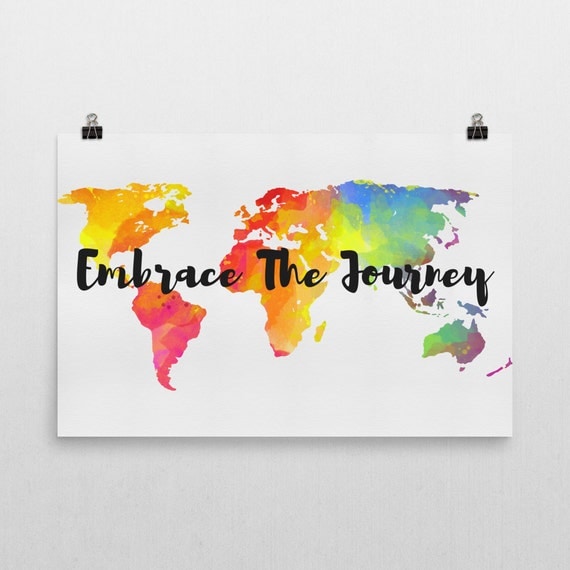Embrace The Journey Sign Embrace The Journey Art Embrace The