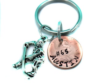 Hockey keychain | Etsy