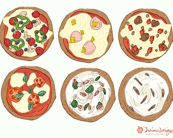 Pizza party clipart | Etsy