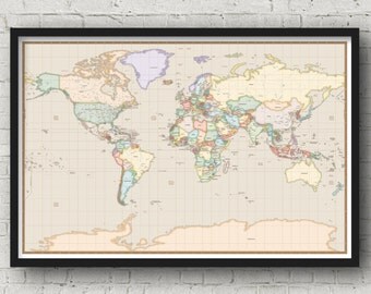 Unique map decorations related items | Etsy