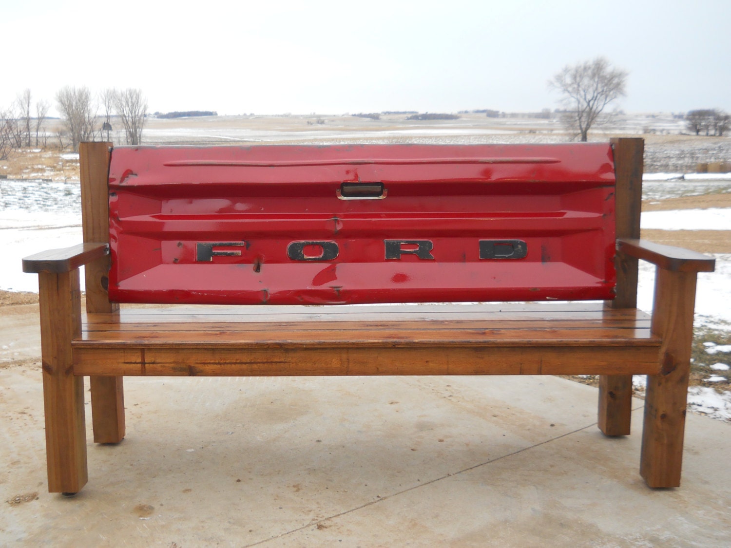 Red and Blue Ford Tailgate Benches for David G.