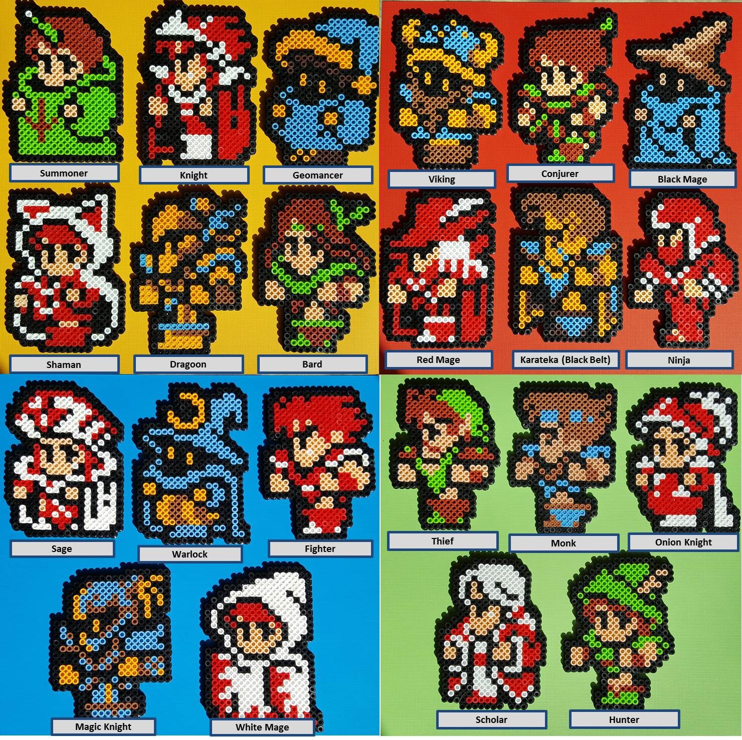 8-bit Final Fantasy 3 Character Sprite Magnet coaster etc.