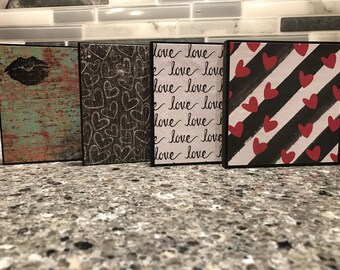 Love coasters | Etsy