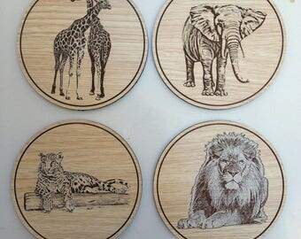 Elephant coaster set | Etsy