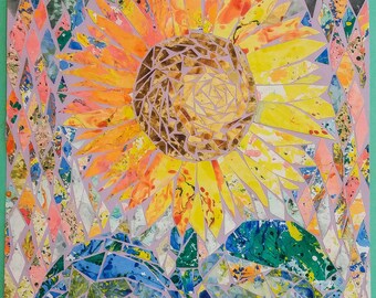 Sunflower mosaic | Etsy