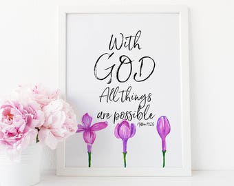 Matthew 19 26 | Etsy