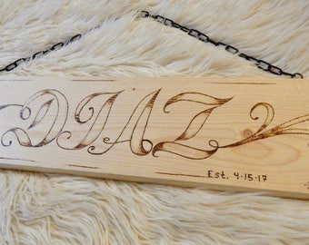 Wood burned sign | Etsy