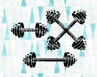 Barbell svg | Etsy