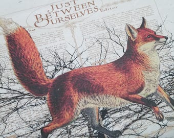 Fox fabric panel | Etsy