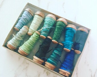 Fine Hand Dyed Silks Threads & Fibers by TheThreadGatherer on Etsy