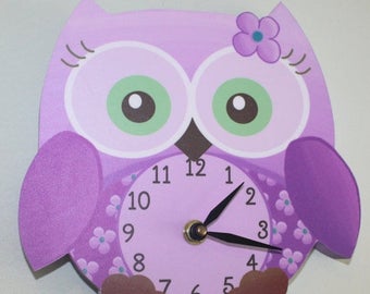 Wooden owl clock | Etsy