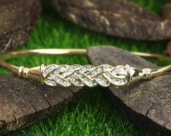 10k gold bangle | Etsy