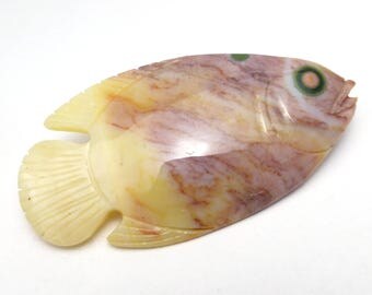 Carved stone fish | Etsy