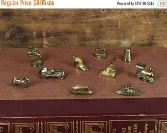 Gold monopoly pieces | Etsy