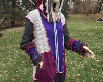 Patchwork hoodie | Etsy