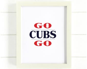 Cubs poster | Etsy