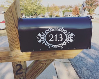 Items similar to Mailbox Vinyl Monogram Decal - Personalized Mailbox ...