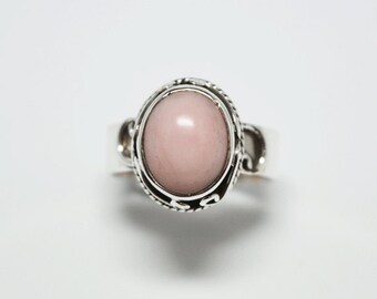 Pink opal ring | Etsy