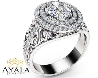 Ayala Jewelry Unique Engagement Ring Rose Gold by AyalaDiamonds