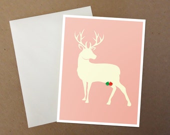 Deer christmas card | Etsy