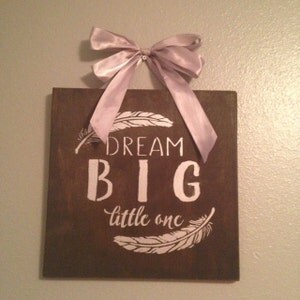 Inspirational STENCIL Dream BIG little one 12x12