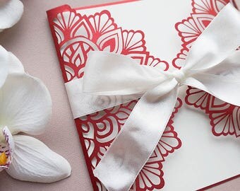 Laser cut invitation | Etsy