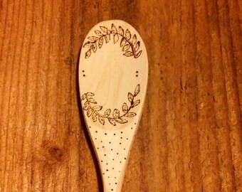 Wood burned spoons | Etsy