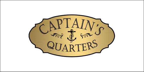 Captain's Quarters Nautical Door Sign FREE SHIPPING