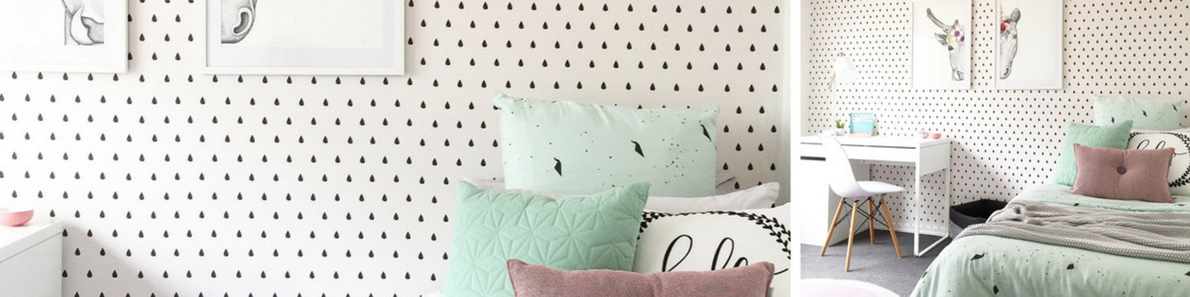 Custom-designed removable wallpaper by BCMagicWallpaper on Etsy