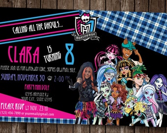 Monster high invitation | Etsy