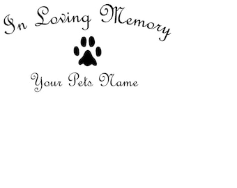Dog memorial decal | Etsy