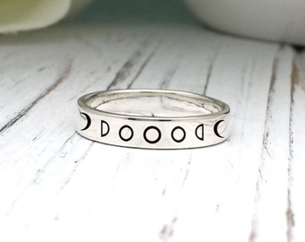 Moon phase ring | Etsy